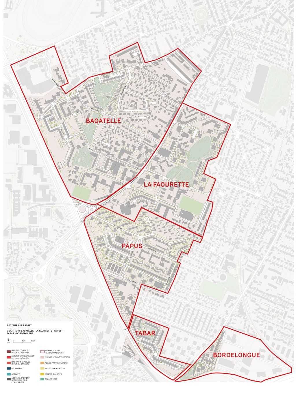 Renouvellement urbain des quartiers de Bagatelle, la Faourette, Papus, Tabar et Bordelongue ...