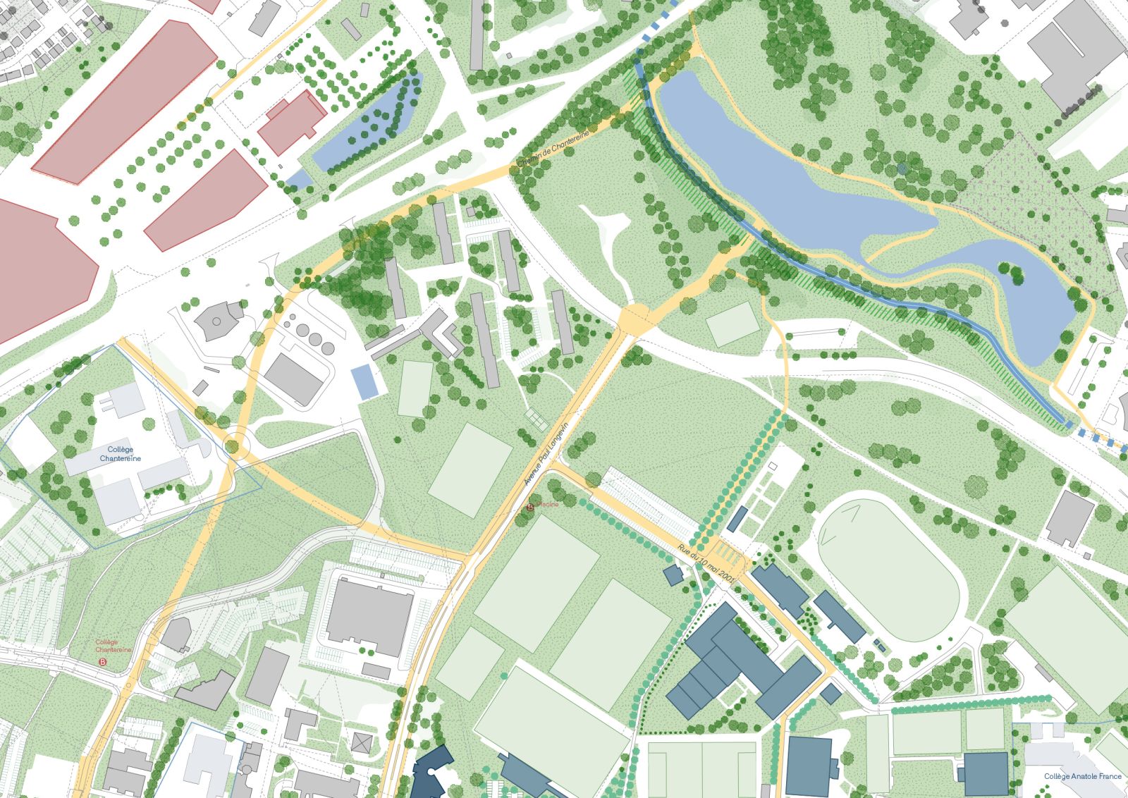 Plan guide de la ville de Sarcelles | Atelier Füzesséry Landauer