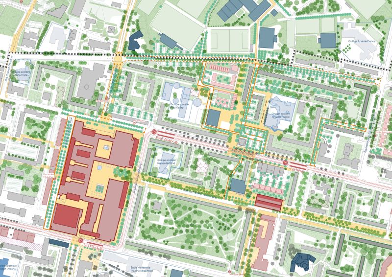 Plan guide de la ville de Sarcelles | Atelier Füzesséry Landauer